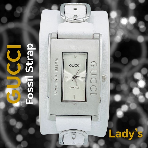 Unsure | Accessories | Vintage Gucci Ladies Silver Watch Guess Band ...